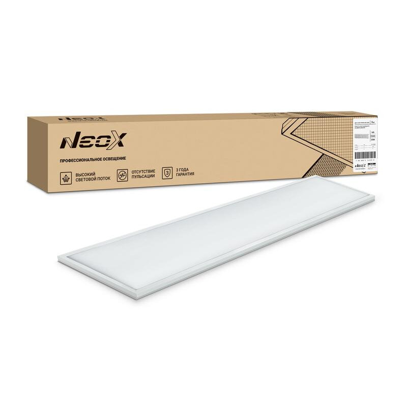 Светильник светодиодный ДВО-01 3665-ПРИЗМА 36Вт 230В 6500К 3300лм 180х1195х19мм универс. панель, NEOX 4690612042329 (1 шт.)