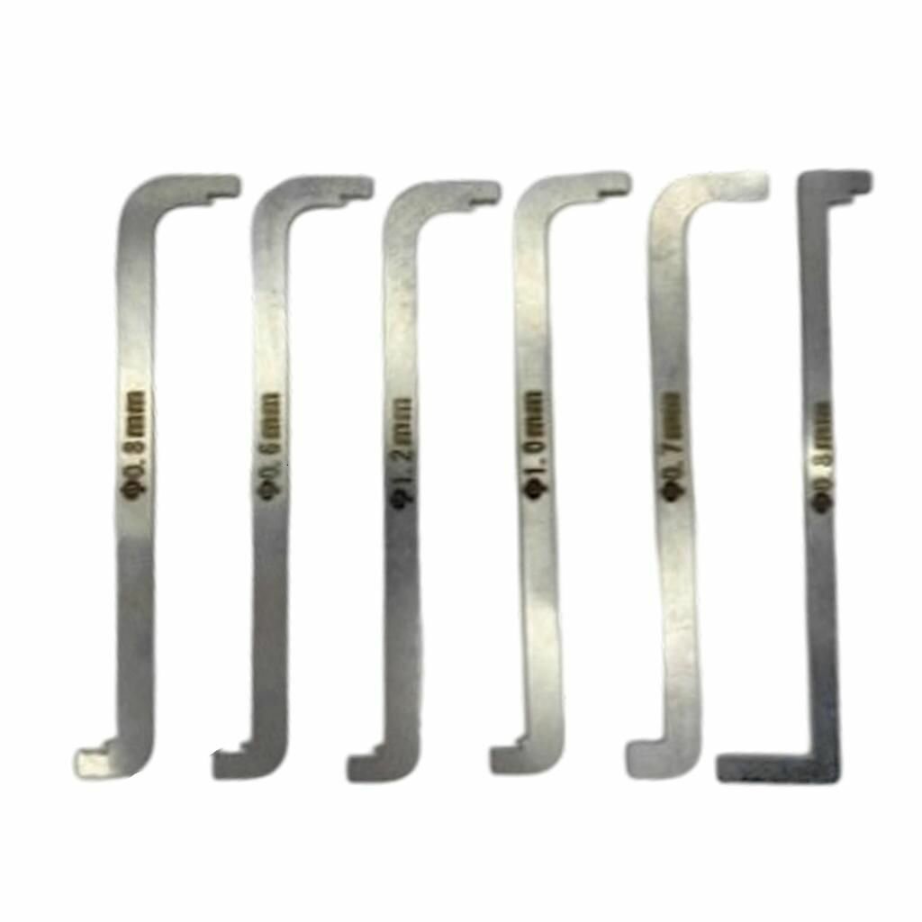 6 шт. Угловых гаечных ключей Z-образного типа из нержавеющего металла, набор инструментов для ремонта электроники