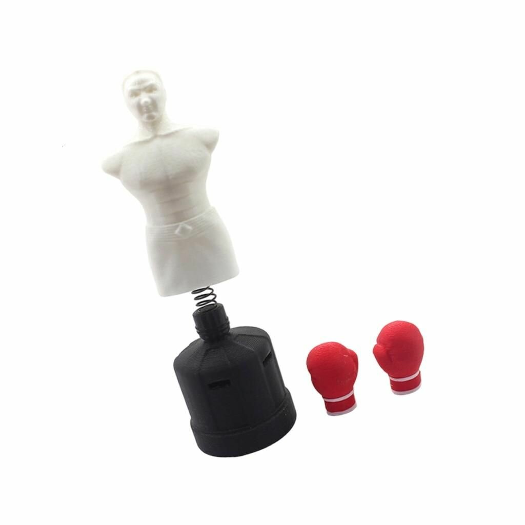 Миниатюрные боксерские перчатки 1:12. Миниатюрная модель мешка с песком в человеческом стиле белая.