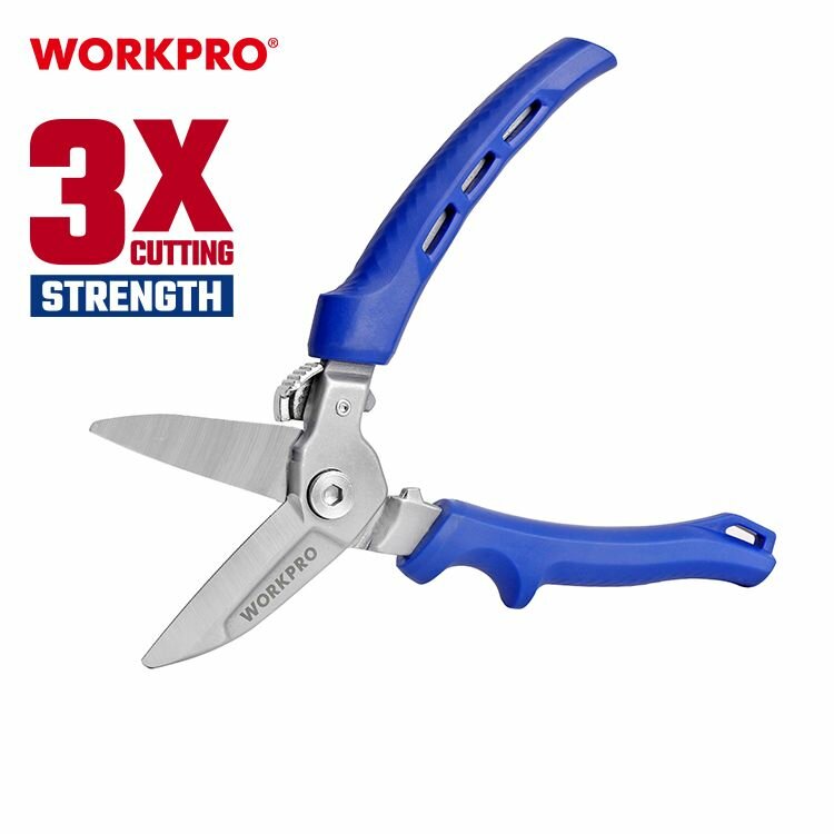 Ножницы универсальные цельнокованые с пружиной в шарнире 180мм WORKPRO
