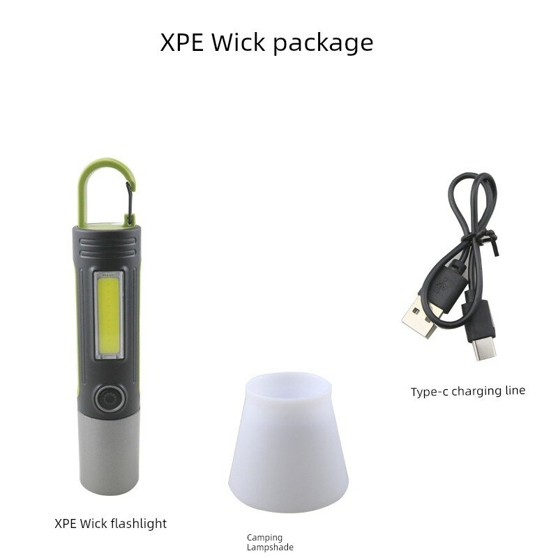 Фонарь XPE с TYPE-C кабелем и колпаком для кемпинга и аксессуаров освещения