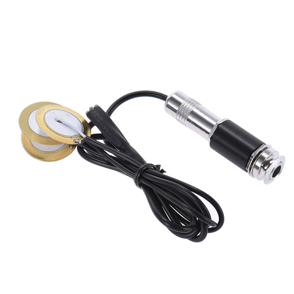 Акустический струнный инструмент 3 преобразователя пьезо-пик업 система разъем 6.35мм для гитары мандолины укулеле длина аудиокабеля 75см вес товара 46г вес упаковки 49г в комплект входит 1 пик업 система