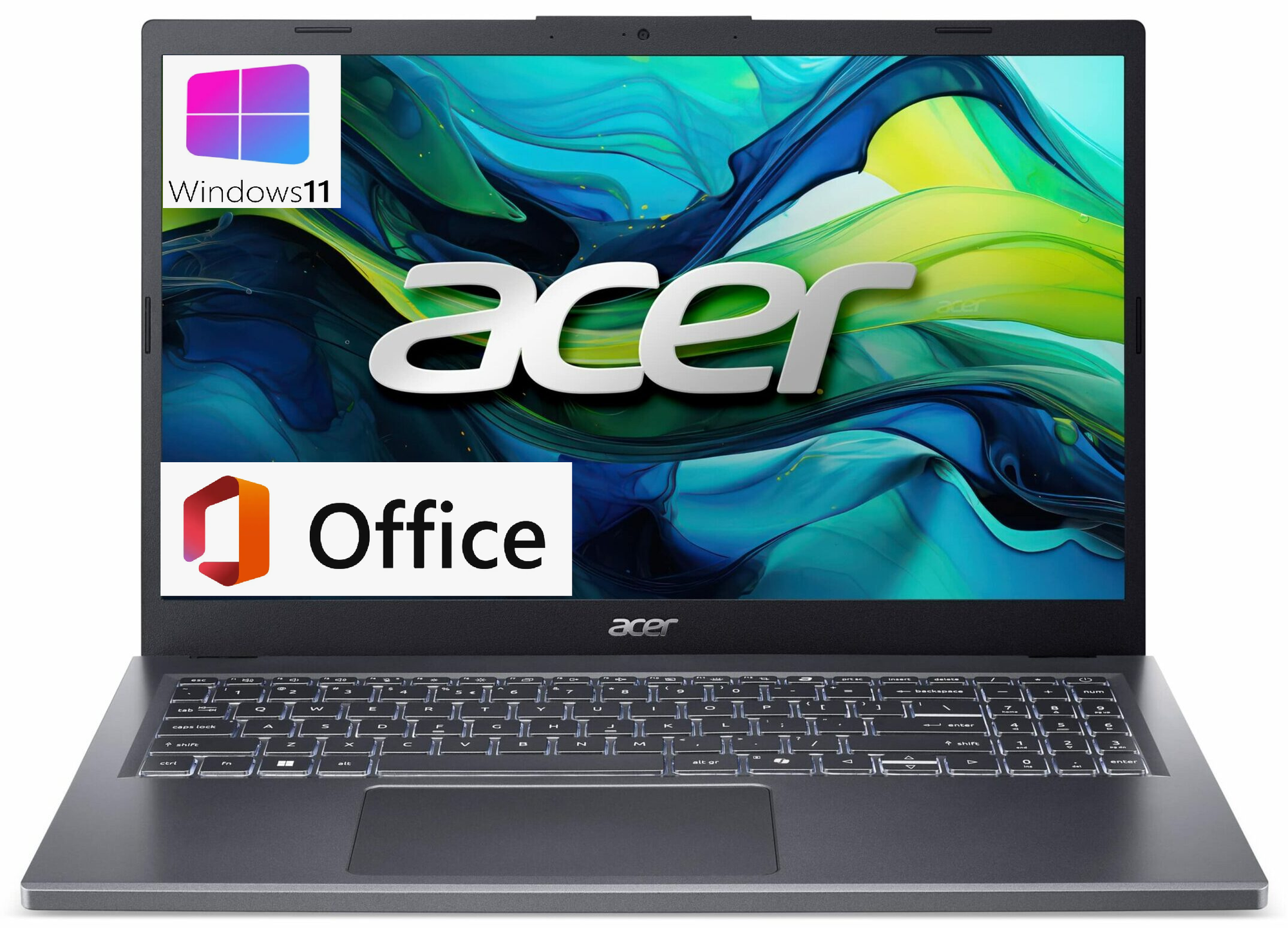 Ноутбук Acer 15.6" IPS FHD, Core i5 120U-10 ядер до 5 ггц, RAM 16 ГБ, SSD 512 ГБ, Win 11 Pro+ Office, Рус. клав с подсв.