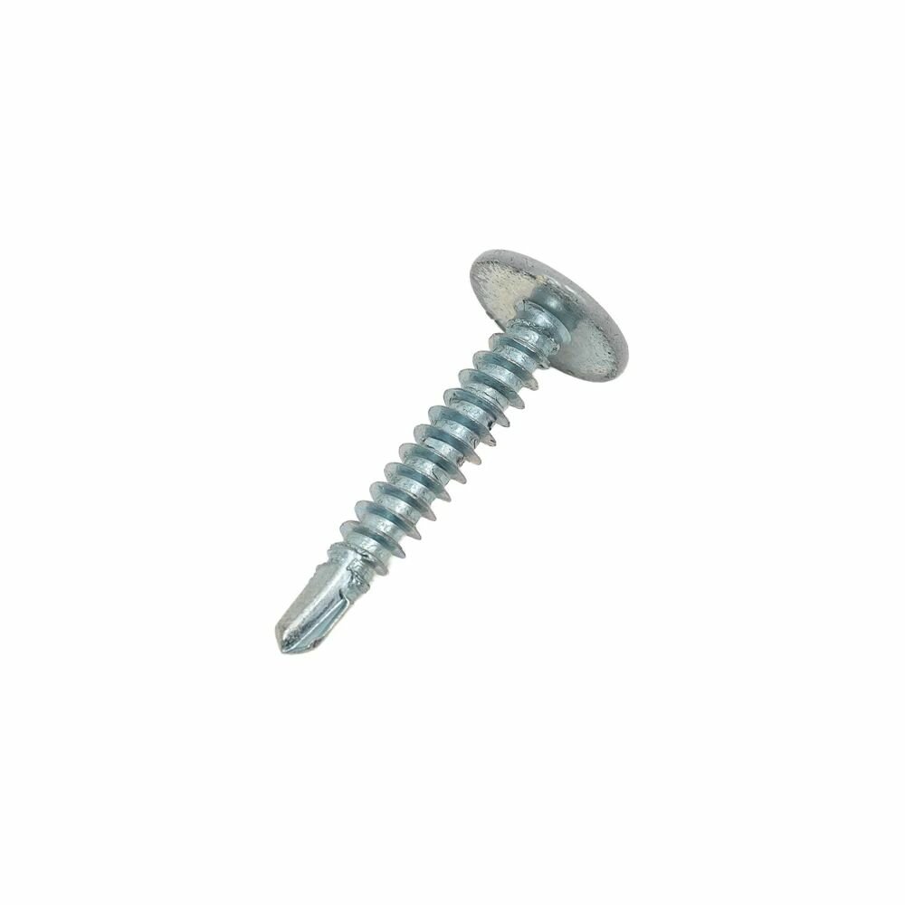 Саморез с прессшайбой и сверлом качественный крепеж 4,2/25 RAL7004 серая (230 шт.) 0300321