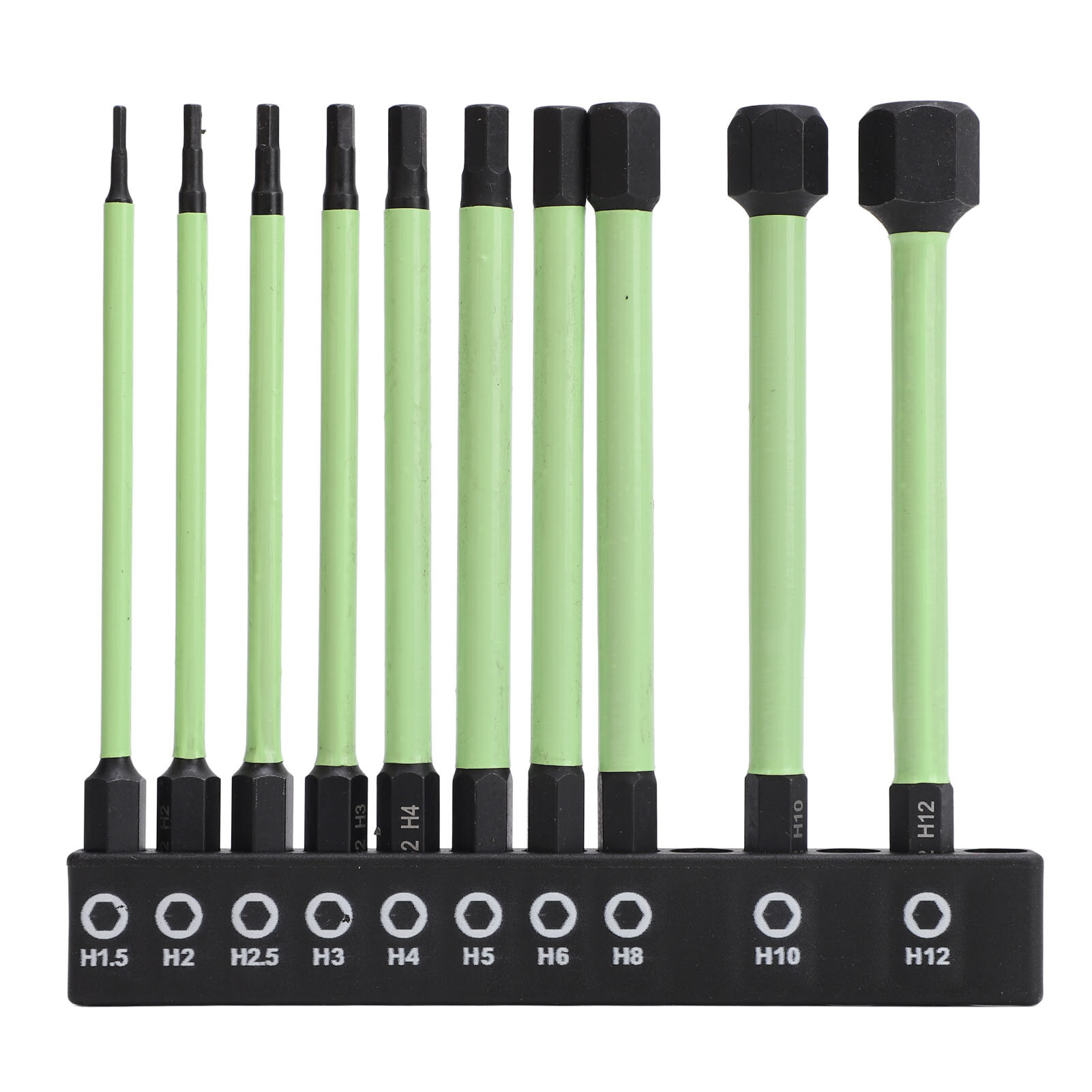 10шт шестнадцатеричный бурильный бит S2 Стальная продолжительная продолжительность используйте сильные магнитно -проницаемые ржаво -зеленая пневматическая отвертка бит