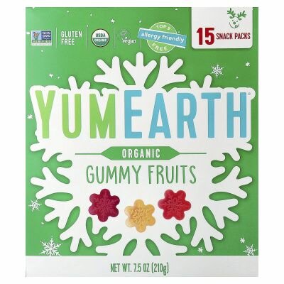 YumEarth, Gummy Fruits, Органические жевательные фрукты, без глютена,15 упаковок по 14 г