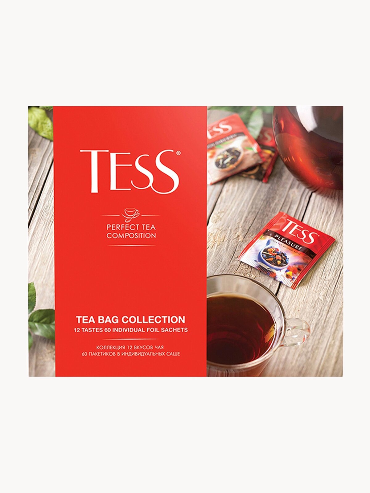 Ассорти чая Tess Tea Bag Collection в пакетиках, подарочный набор, 60 пак.
