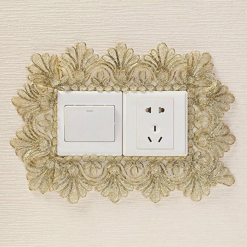 Набор из четырех роскошных крышек для выключателей, защитные крышки для выключателей в спальне, декоративные рамки для выключателей, универсальные крышки для розеток
