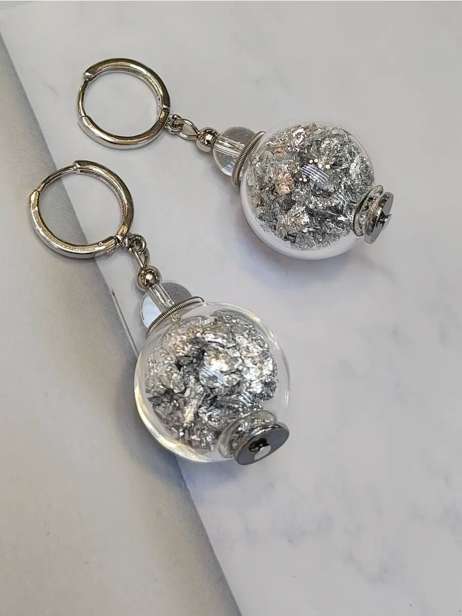 Серьги P.J. MURANO, стекло, муранское стекло, розовый, серый — фото 1