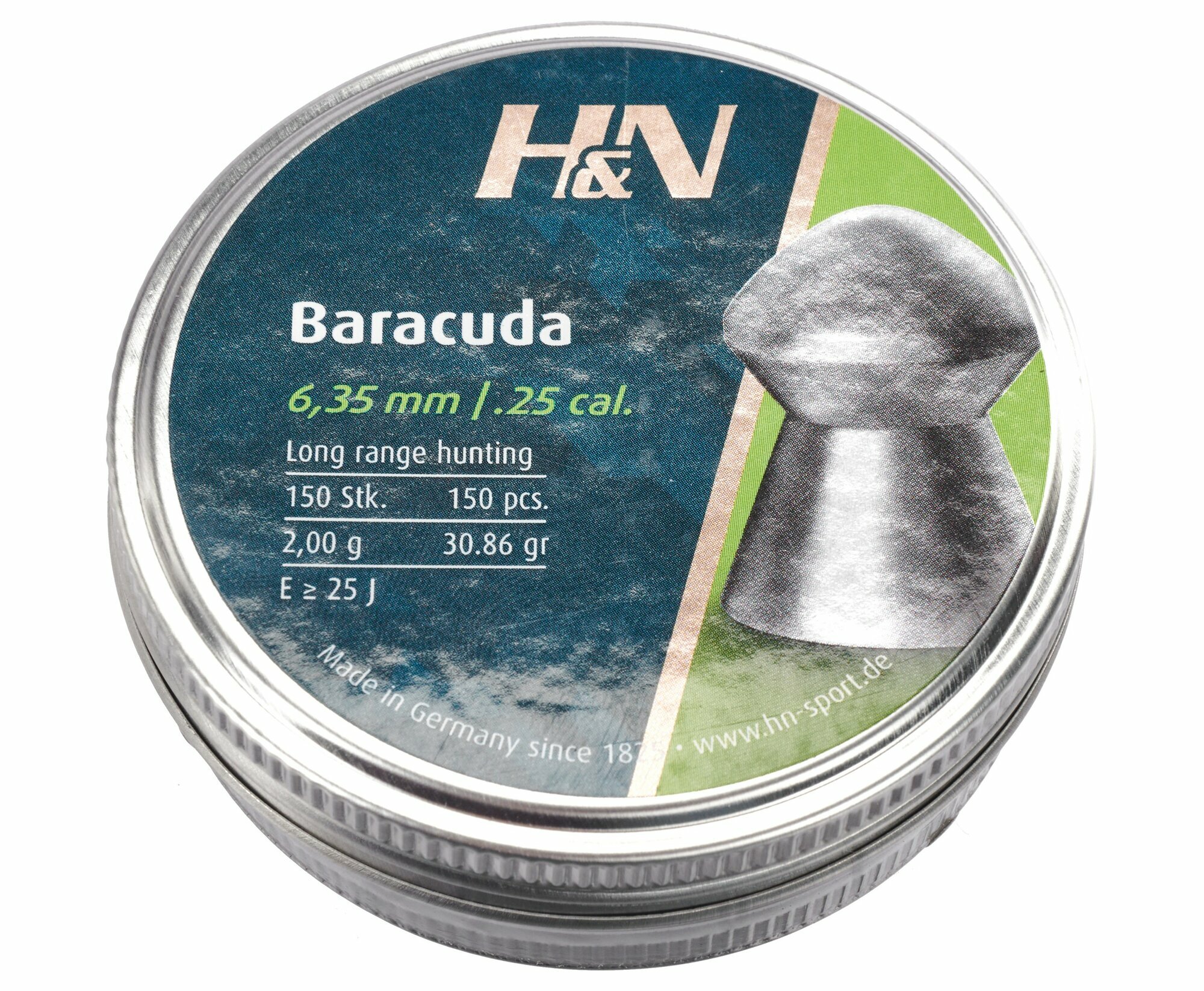 Пули для пневматического оружия HN Baracuda калибр 6,35 мм (150 шт)