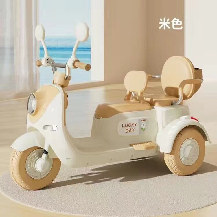 Экспортный мотоцикл, двойной детский электромобиль, двойной привод, для детей 2-10 лет, родительско-детский трехколесный электромобиль, оптовая продажа