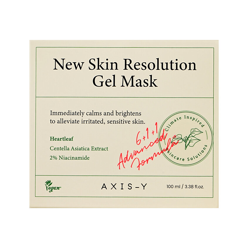 Маска для лица AXIS-Y гелевая с центеллой азиатской и ниацинамидом (успокаивающая) 100 мл