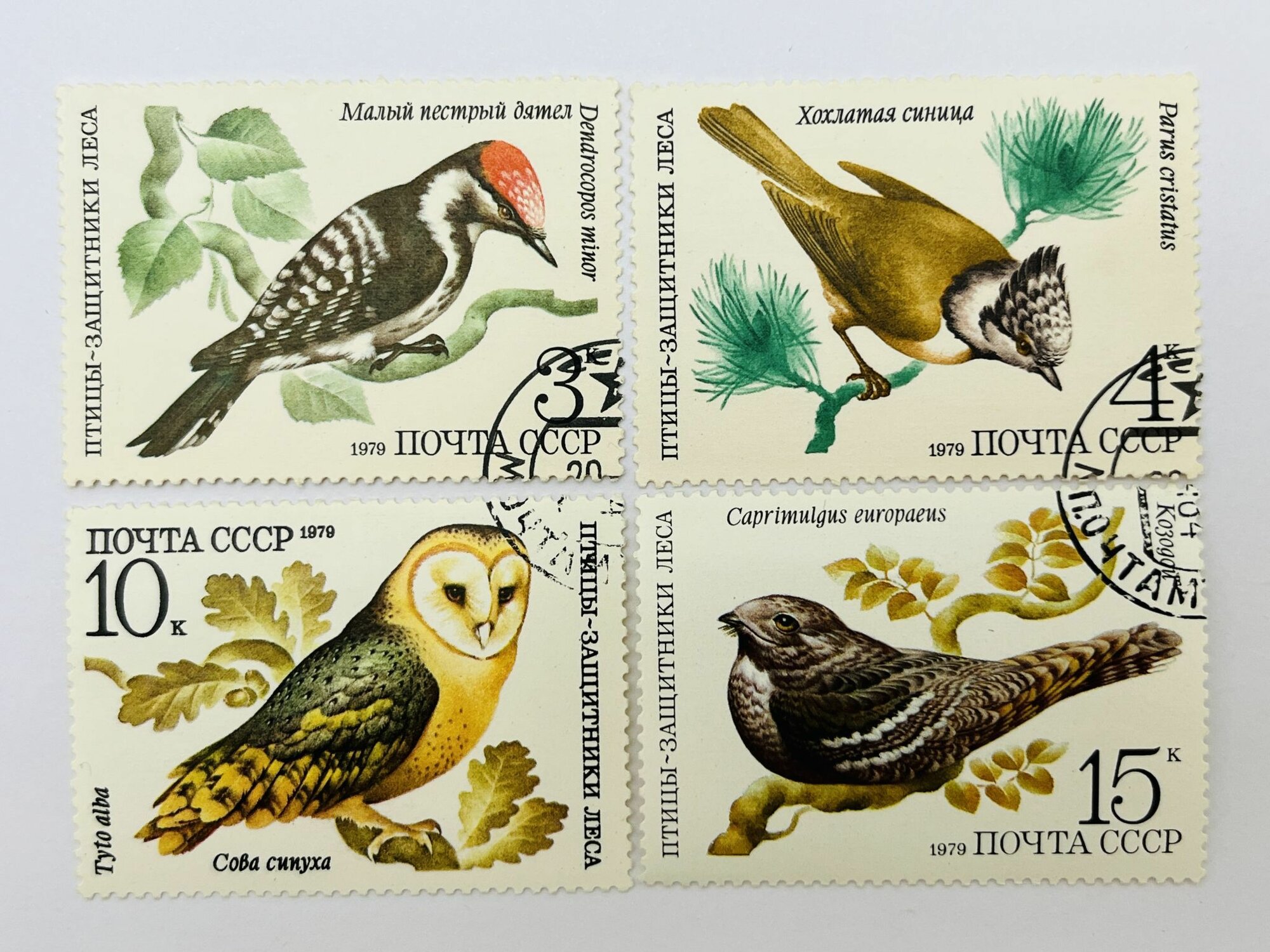 Птицы - защитники леса. Неполная серия. Фауна. СССР. 1979. Загорский: 4934-4937. Гашен