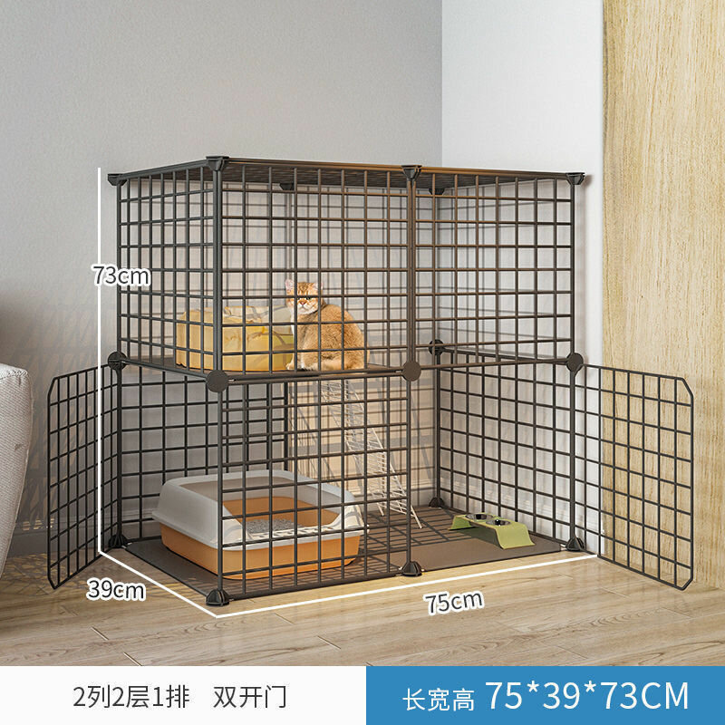 Клетка для кошек для домашнего использования, кошачья вилла с туалетом, очень просторная клетка для домашних животных, трехъярусная клетка для кошек, кошачье гнездо