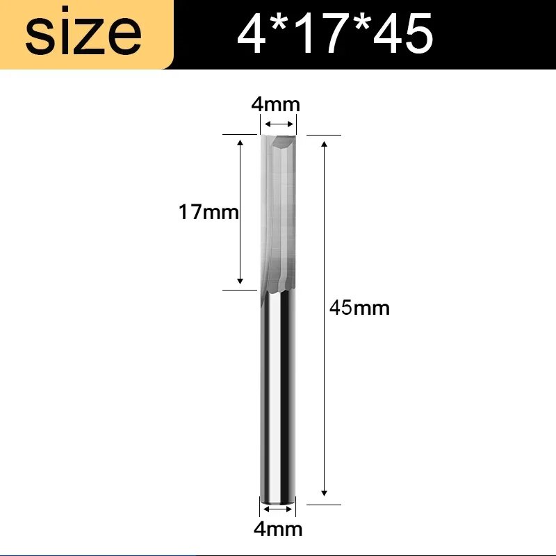 Концевая фреза Vsharp 4x17x45 мм, 1шт
