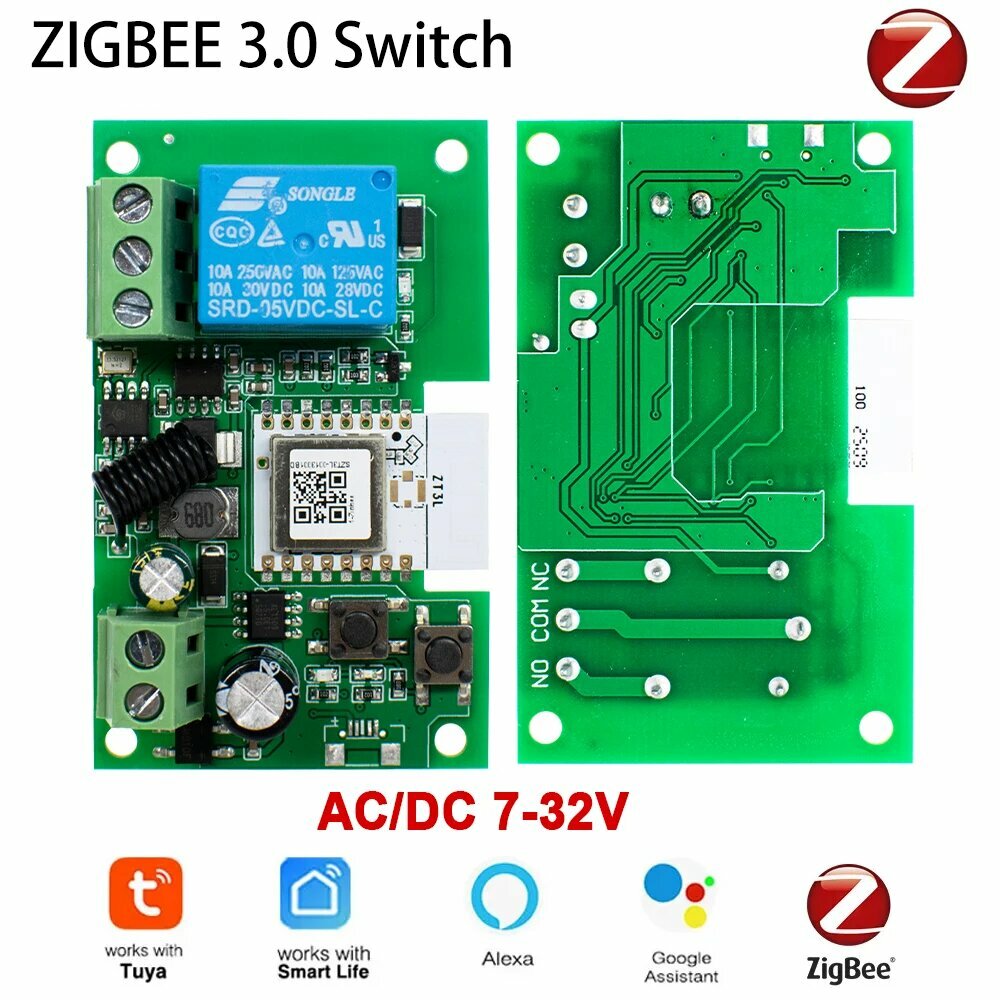 Scimagic-RC Умный релейный переключатель Zigbee 220В ZIGBEE 7-32V