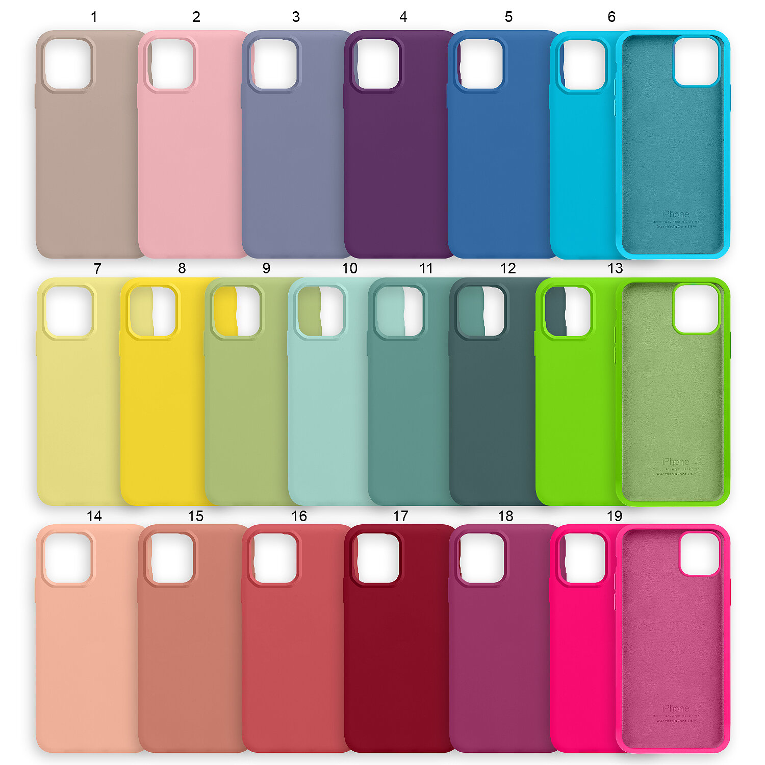 Чехол iPh 12 Mini (5.4) Silicon Сase APL WS (с лого)