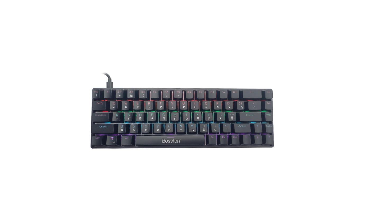 Проводная клавиатура Bosston Wired Mechanical Keyboard MK68 Black