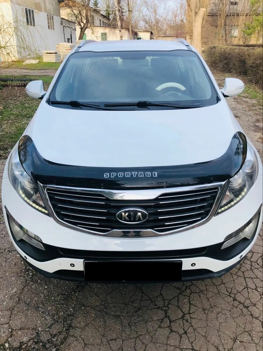 Дефлектор капота KIA SPORTAGE 3 (2010-2015) / отбойник на капот Киа Спортаж 3 спортейдж