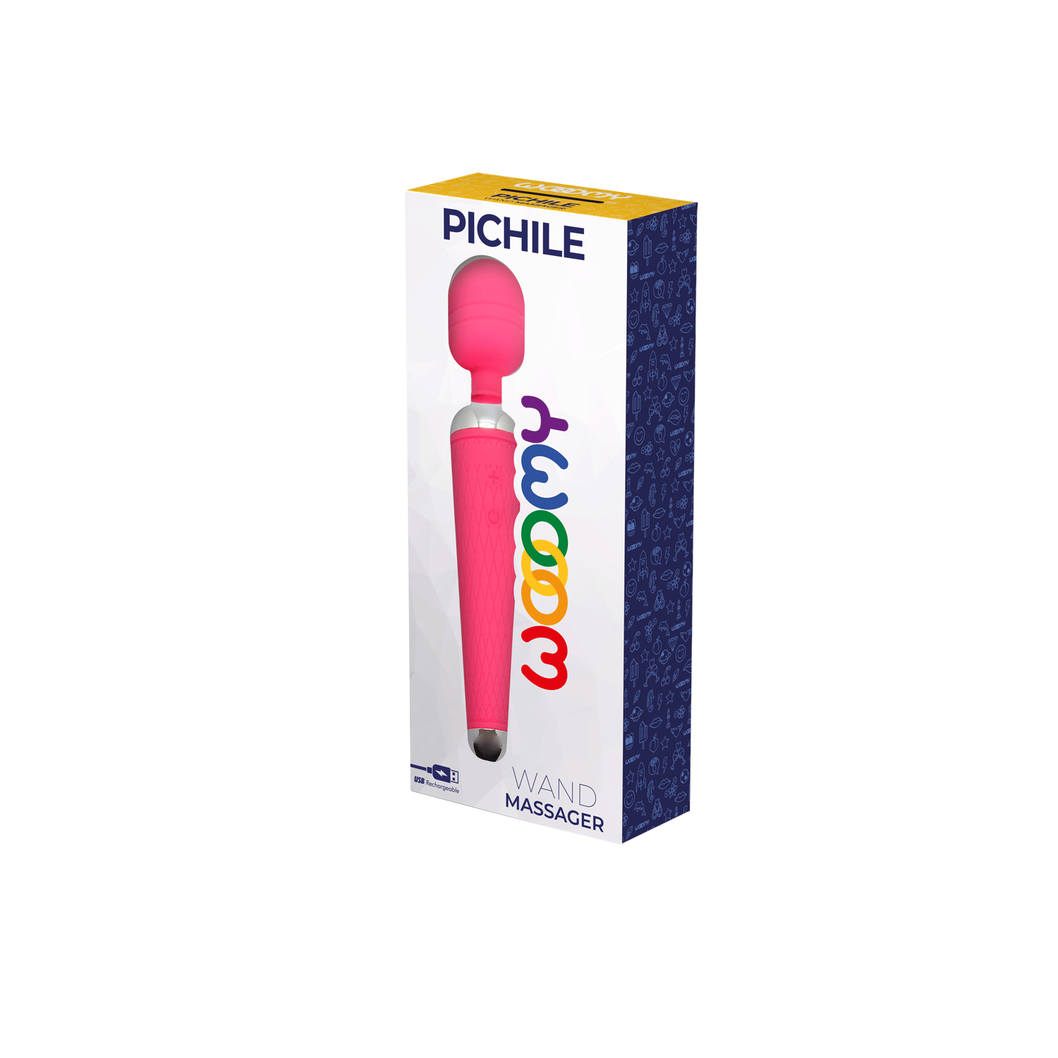 Вонд ADRIEN LASTIC "Pichile MAGENTA WAND", розовый, силикон, водонепроницаемый