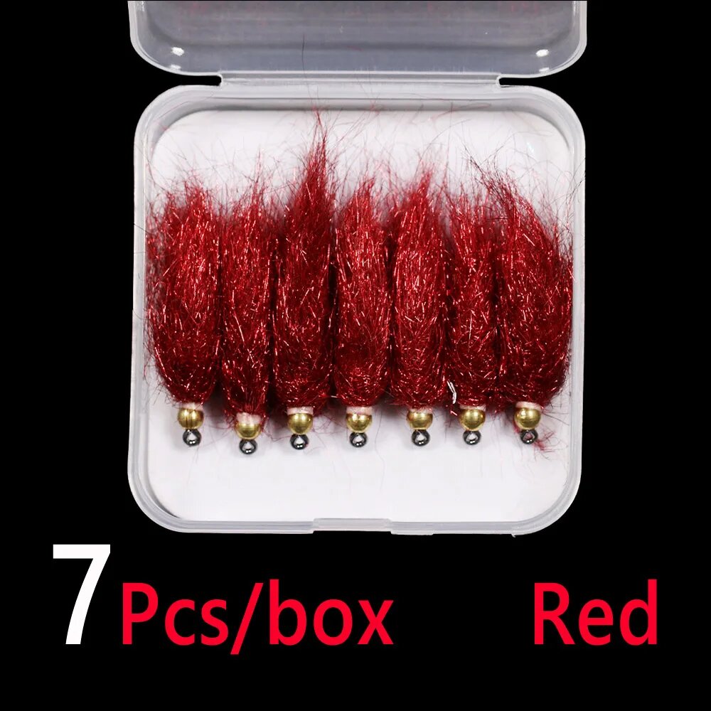 Bimoo Рыболовные приманки стримеры 7 шт. Красный, 7PCS Red