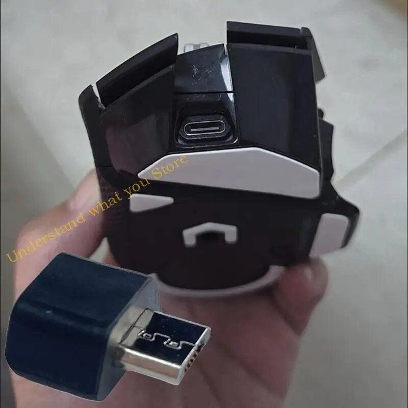 J60A Micros USB Type C Замена адаптера для беспроводной мыши G502 Простой ремонт Пластиковая металлическая конструкция — фото 1