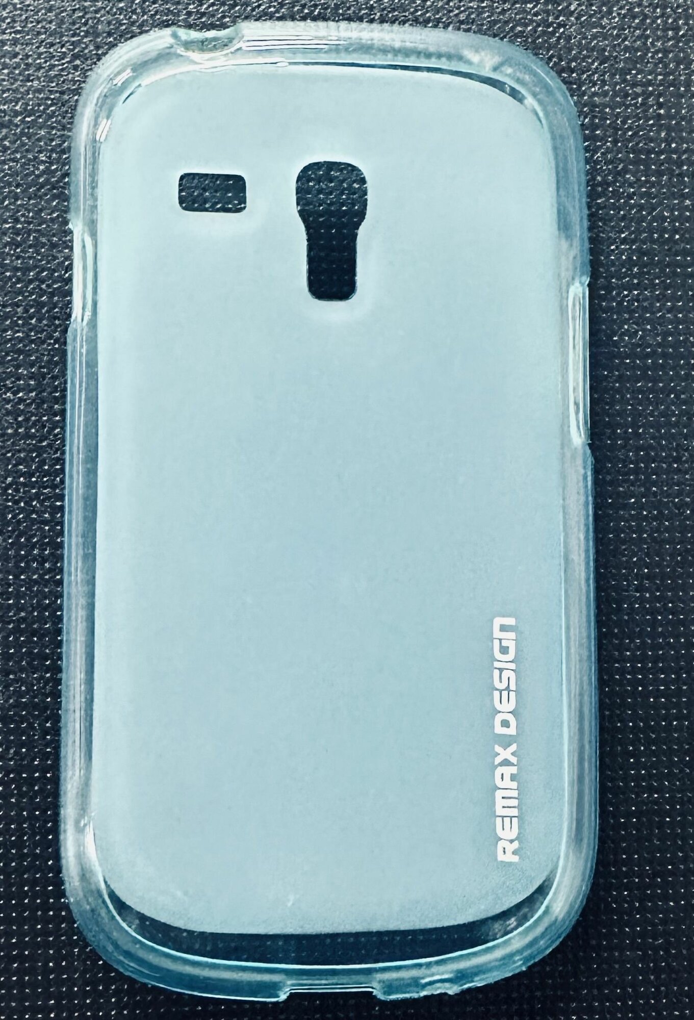 Чехол на Samsung Galaxy S3 MINI, i8190, голубой-матовый, защитная пленка на экран