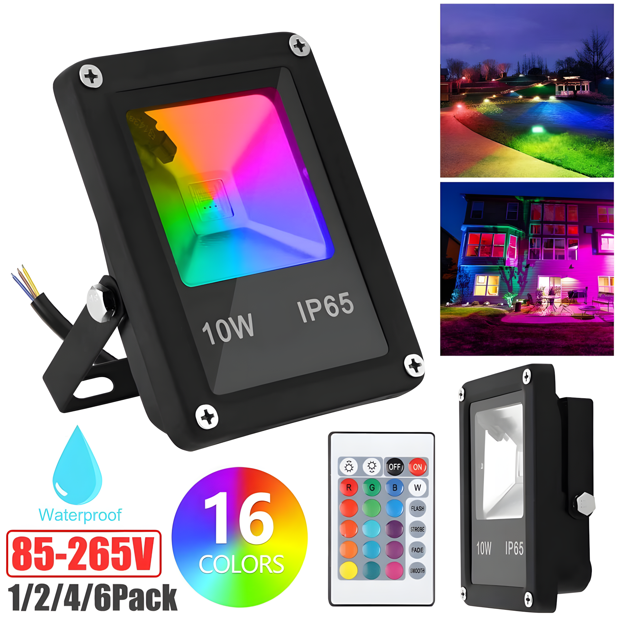 Диммируемый 10 Вт Сад тротуар светодиодный открытый прожектор RGB ландшафтные огни IP65