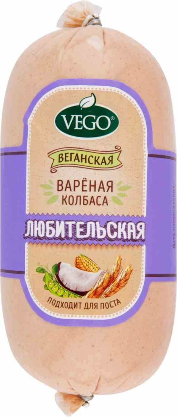 Колбаса вегетарианская для здорового питания без мяса вареная любительская Вего, 500г / 100% растительный продукт без мяса