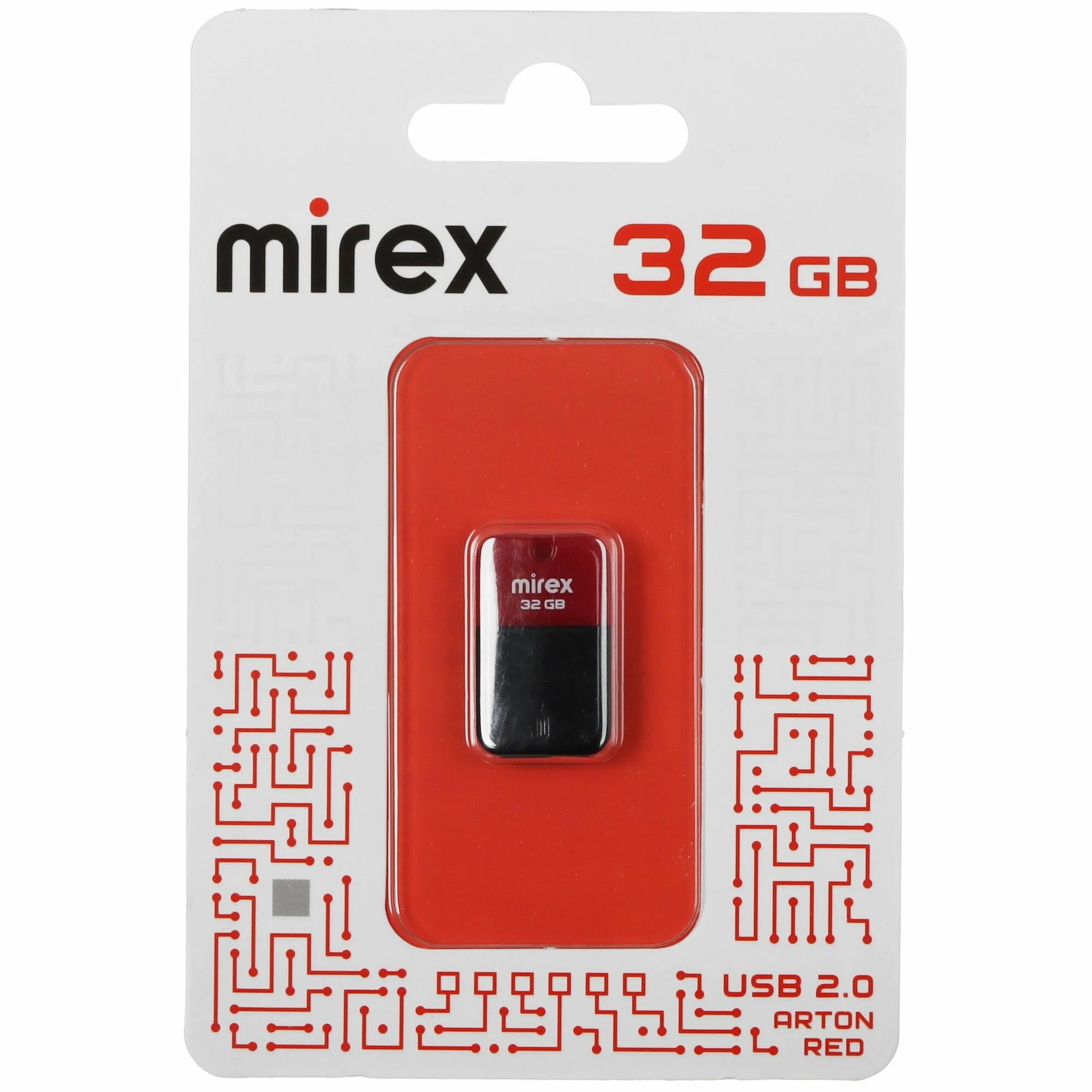 Память USB Flash 32 ГБ MIREX ARTON (13600-FMUART32) - USB2.0, USB Type-A, чтение до - 34 МБ/с, запись до - 19 МБ/с