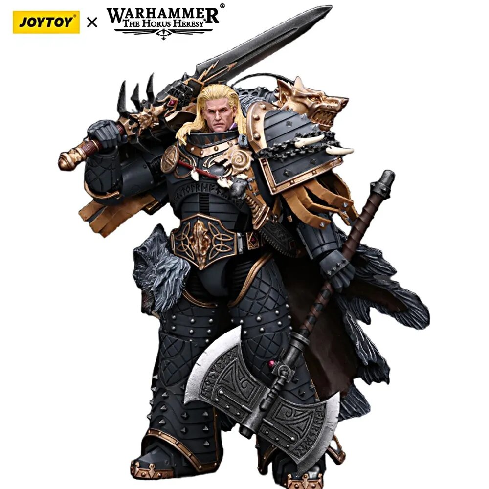Подвижная фигурка JOYTOY Warhammer The HorusHeresv 40K 1/18 Космические волки Леман Русс Примарх Vlth Legion Подарочная модель