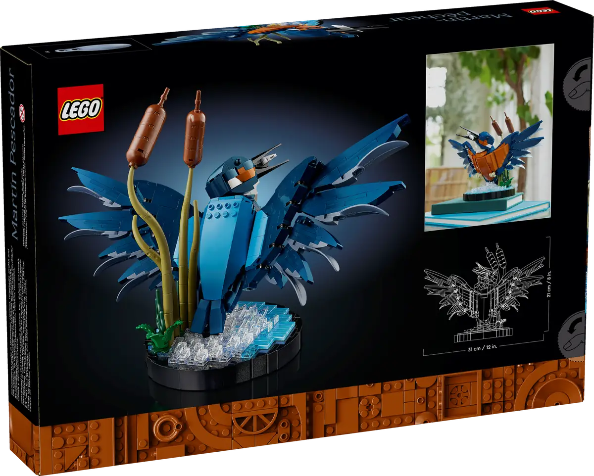 Конструктор LEGO Icons 10331 Птица зимородок (b), синий, 834 дет.