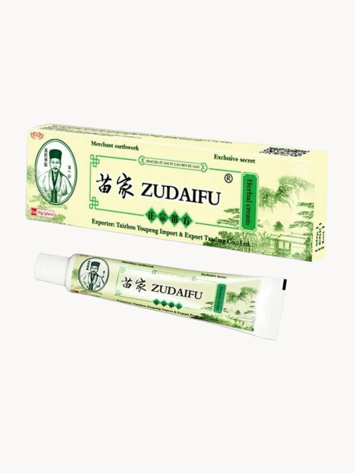 Китайский крем-мазь Zudaifu, охлаждающий негормональный крем от дерматита, псориаза, экземы и грибковых поражений, для снятия зуда и уменьшения воспаления