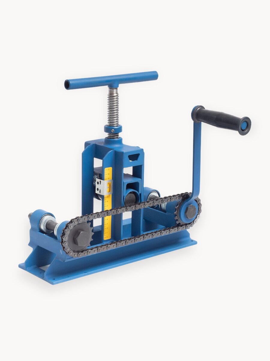 Трубогиб Профилегиб "Гиббон PRO" для профильных труб. 16 подшипников, Силовой винт TR27х5, стапельная сборка.