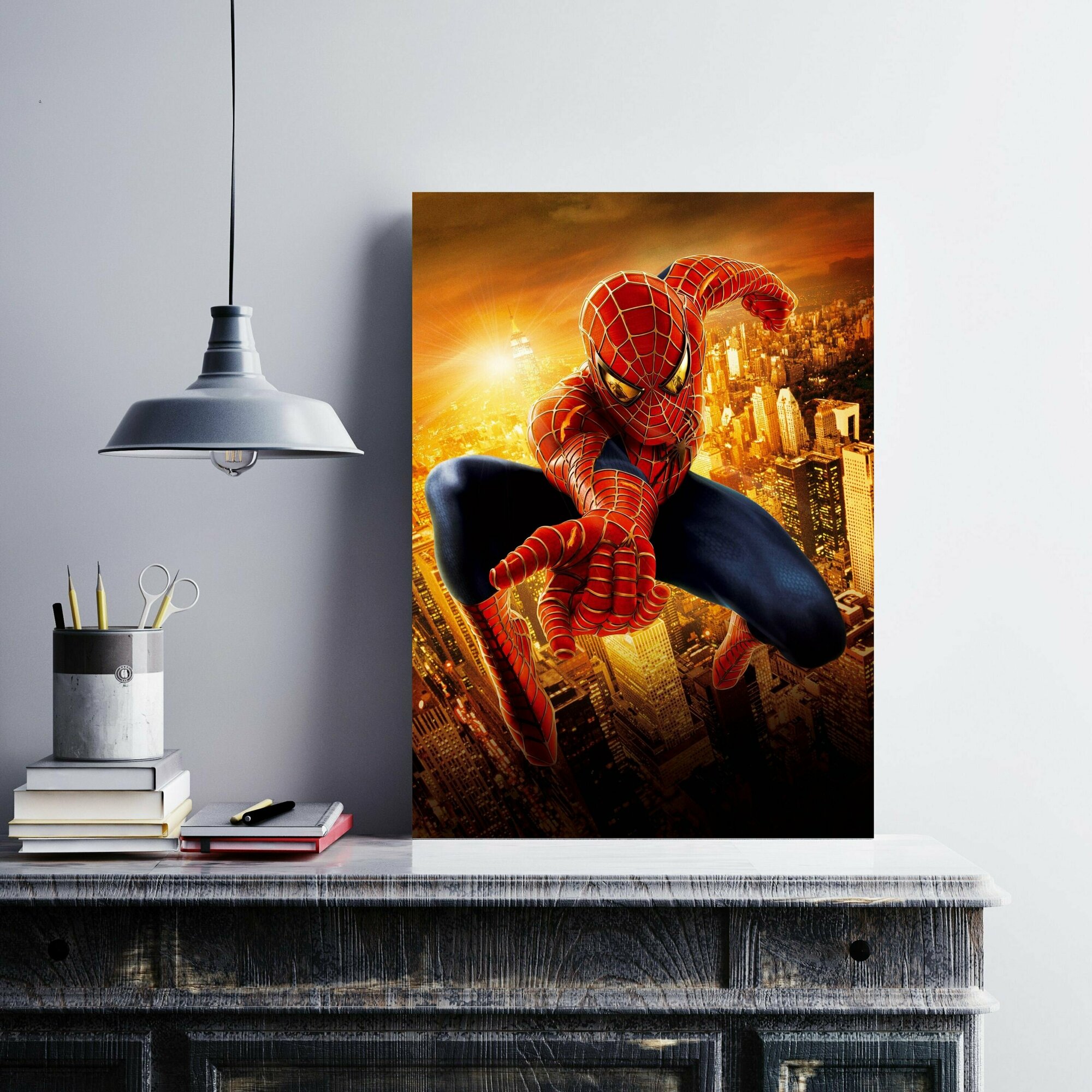 Картина на холсте "MARVEL. Человек-Паук" 50х70см/ Картина для интерьера дома марвел