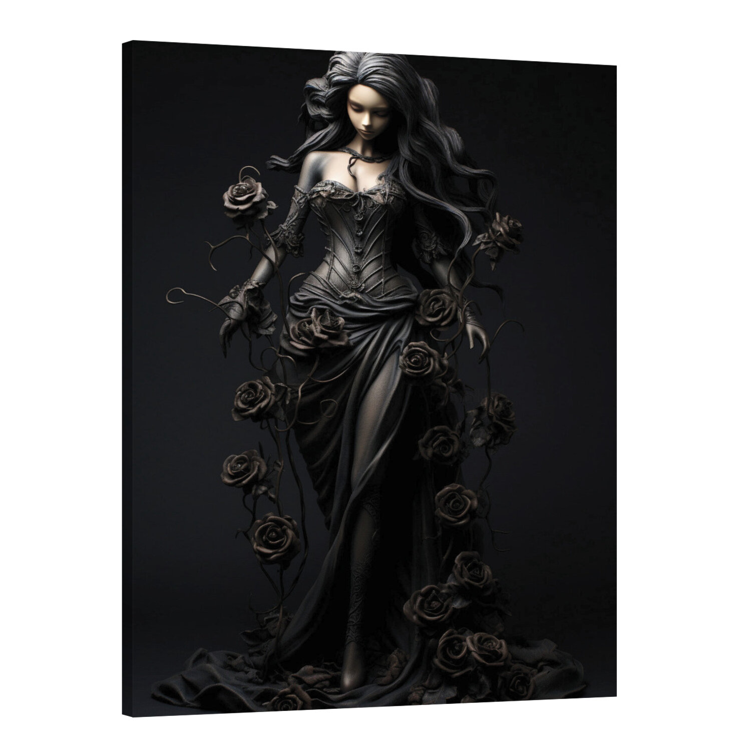 Интерьерная картина 50х70 "Кукла в стиле готика"