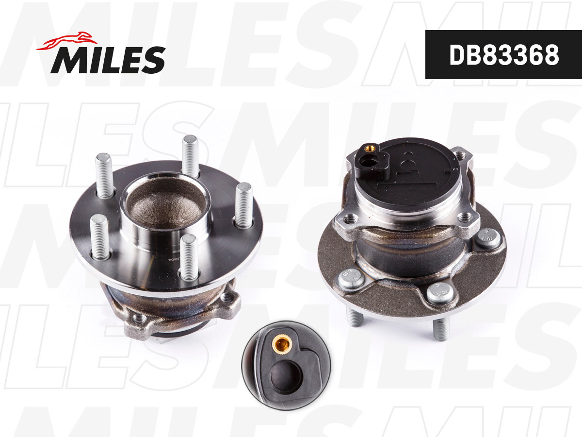 Ступица Ford Focus II 04-, C-Max 03- задняя в сборе (+ABS) Miles (DB83168=DB83368)