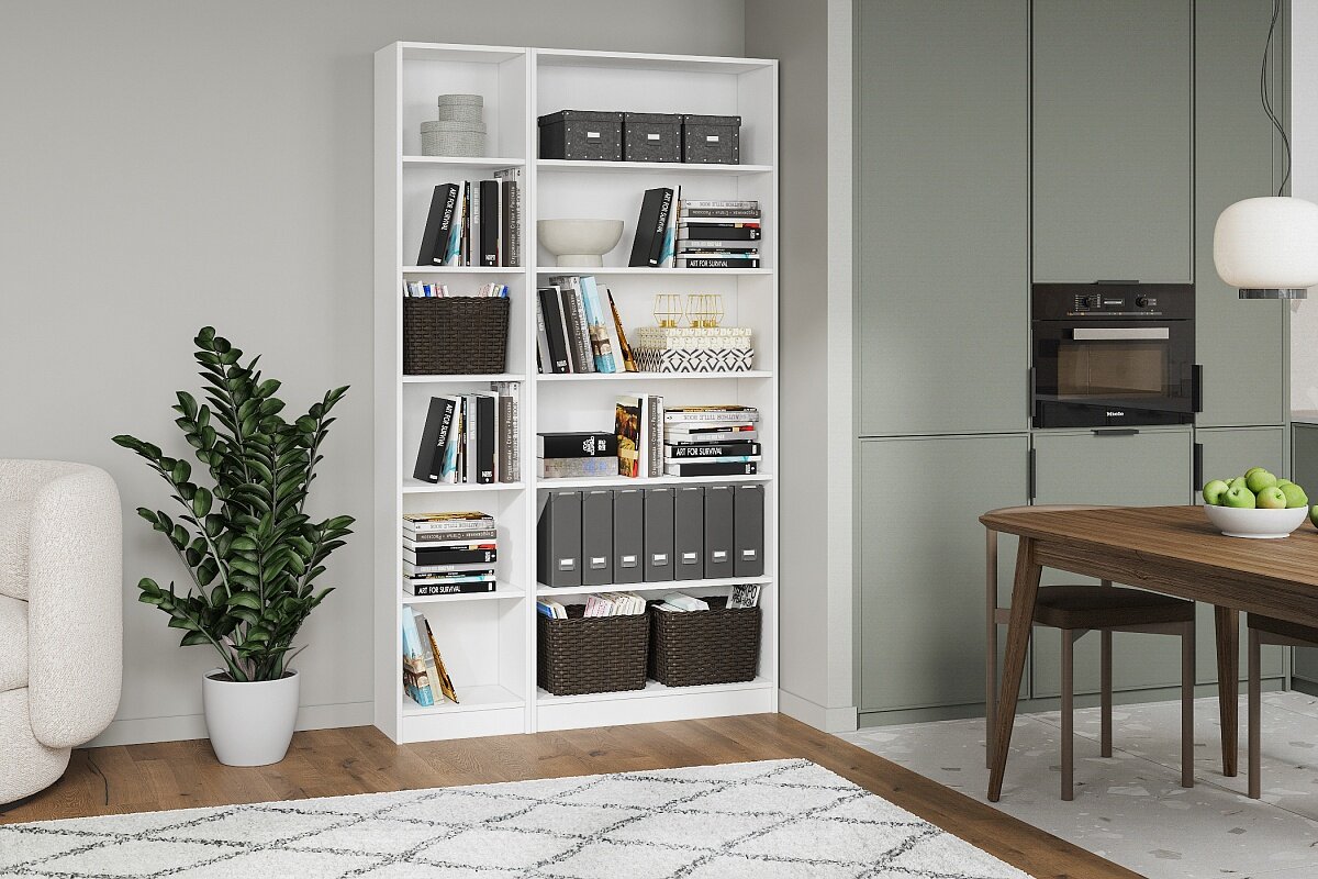 Шкаф книжный стеллаж Билли Billy по мотивам Икея Ikea - 102 120x28x202