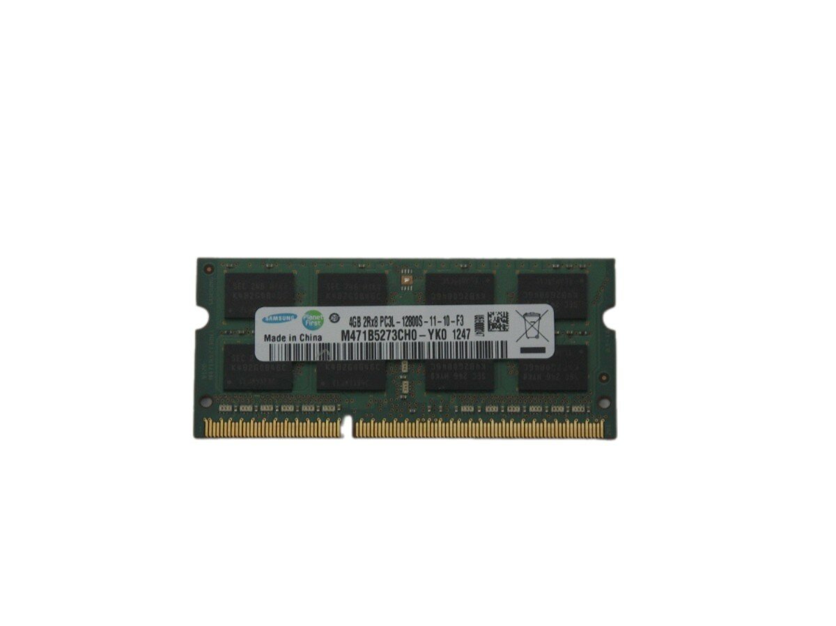 Оперативная память SODIMM 4Gb, DDR3L 1600MHz, SAMSUNG M471B5273CH0-YK0 16 чипов