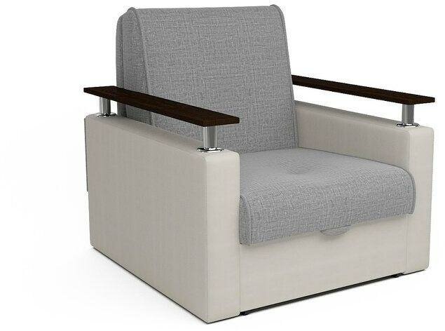 Кресло-кровать Mebel-ars Шарк Серая рогожка/Белый Размеры: Высота 950мм Глубина 950мм Ширина 830мм