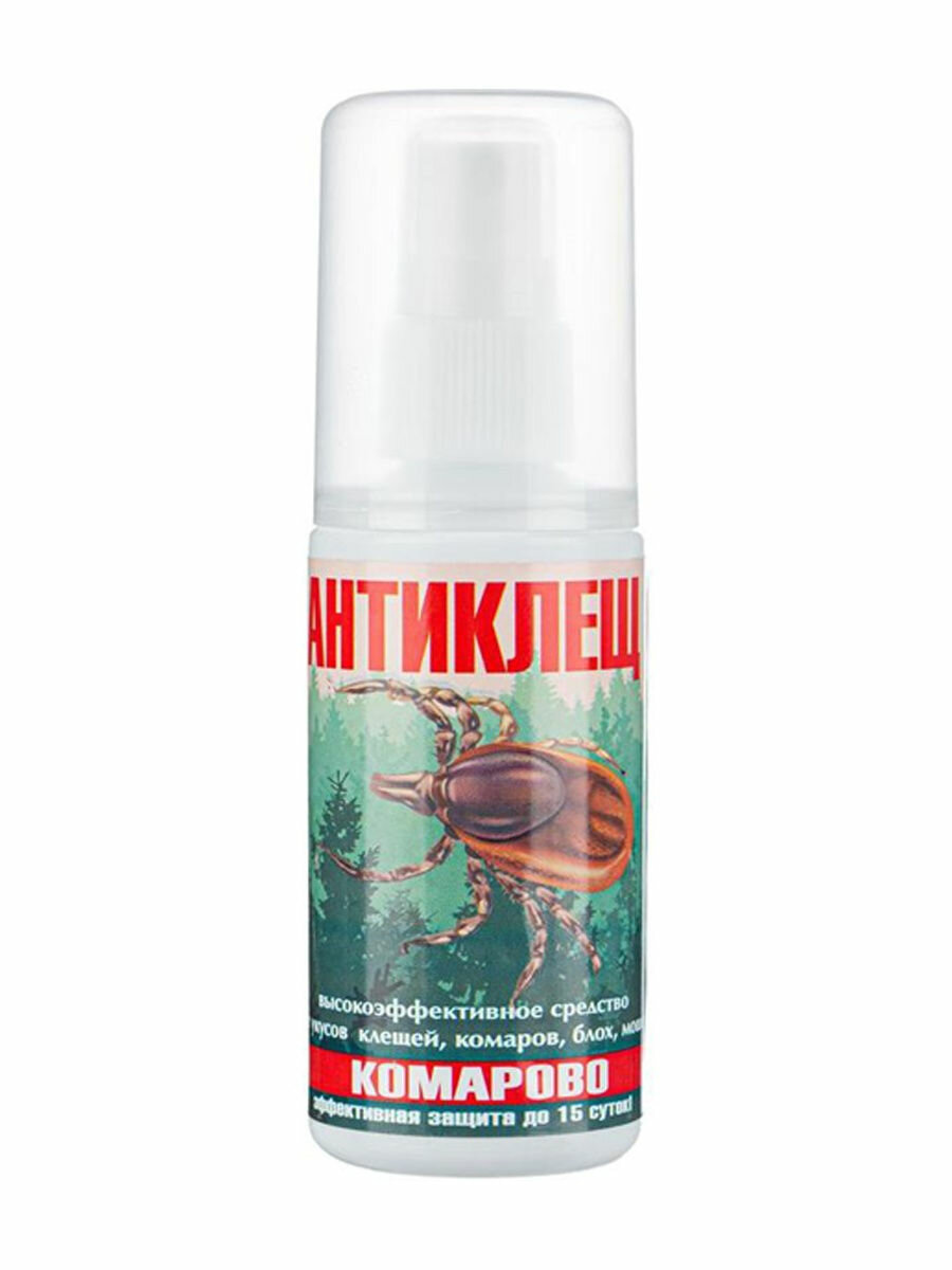 Спрей от комаров и клещей Комарово Антиклещ, репеллентный спрей