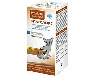Пчелодар гепатолюкс для собак мелких пород 30таб