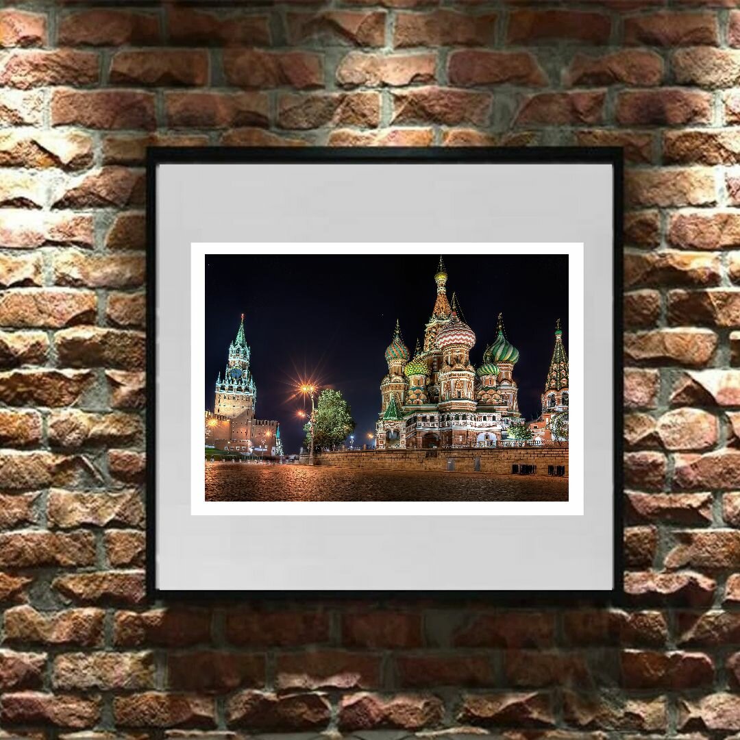 Плакат "Красная площадь в Москве" из коллекции "Города" А3