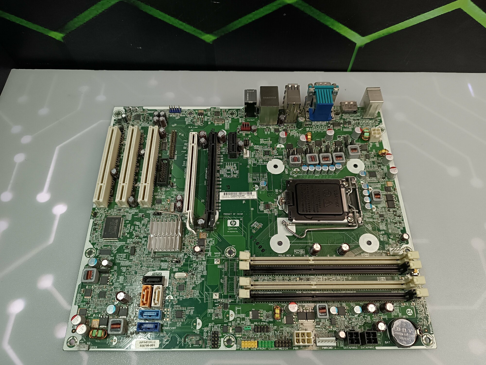 Материнская плата HP POLO 505799-001 ELITE 8100 LGA 1156 ATX