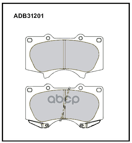 Колодки тормозные (Heavy Duty серия - усил.) передние Toyota Land Cruiser Prado (J12) 02-10 (J15) 0 ALLIED NIPPON арт. adb31.