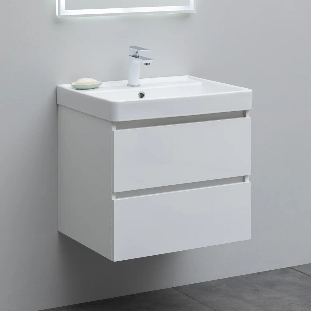 Тумба с раковиной Aquanet Вега 60 подвесная