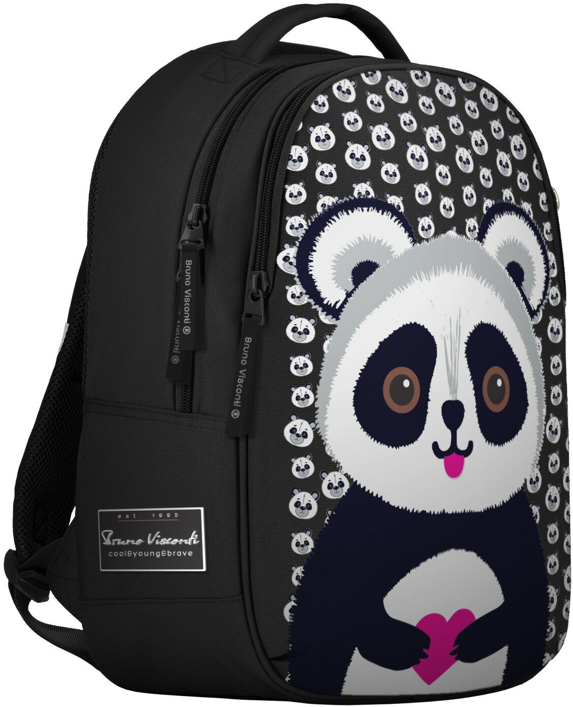 Рюкзак эргономичный суперлёгкий панда, черный