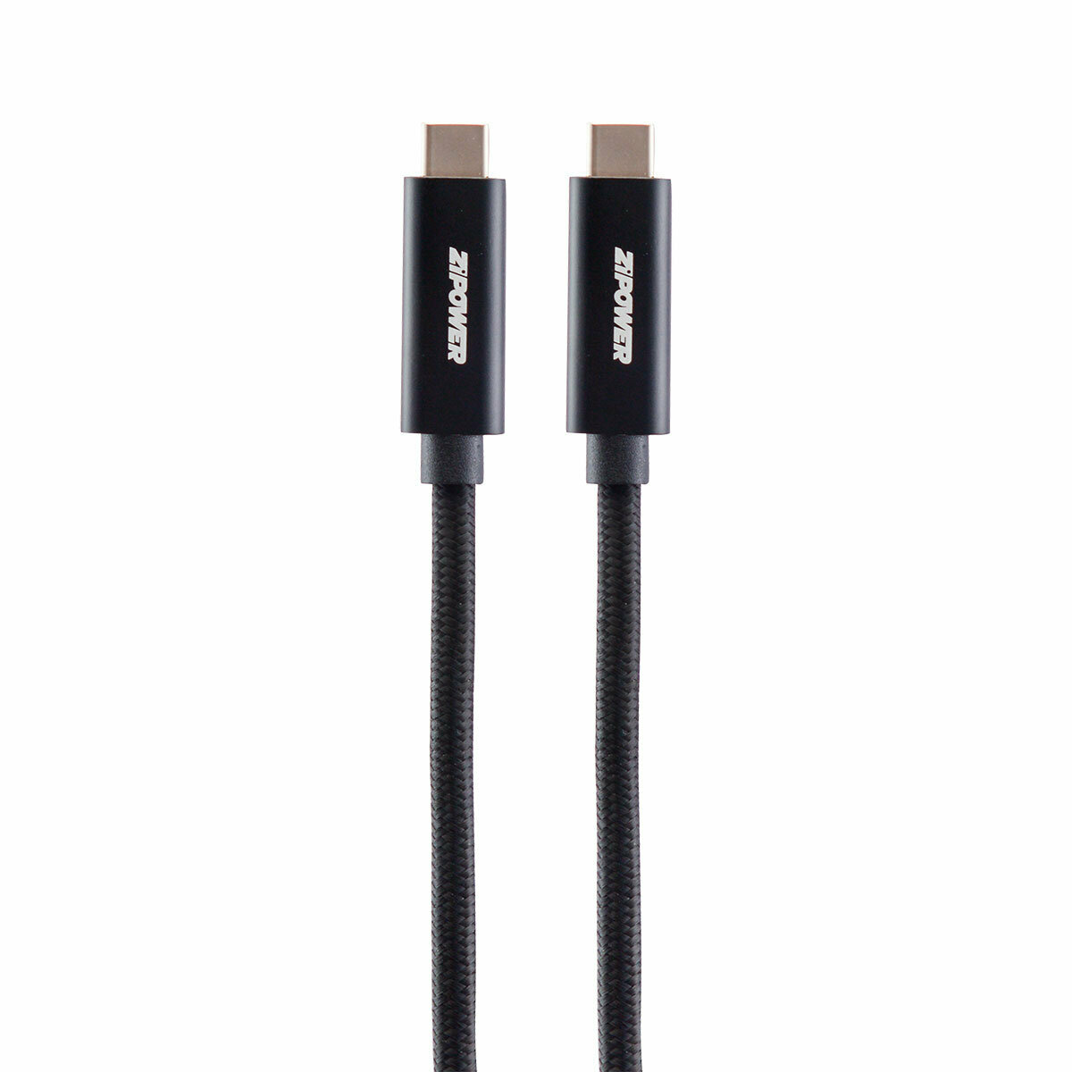 Кабель USB 3.1 Type-Cx2, 5 A быстрая зарядка, 1 м, передача данных 10 Гб/с, черный, ZIPOWER, PM6676 — фото 1