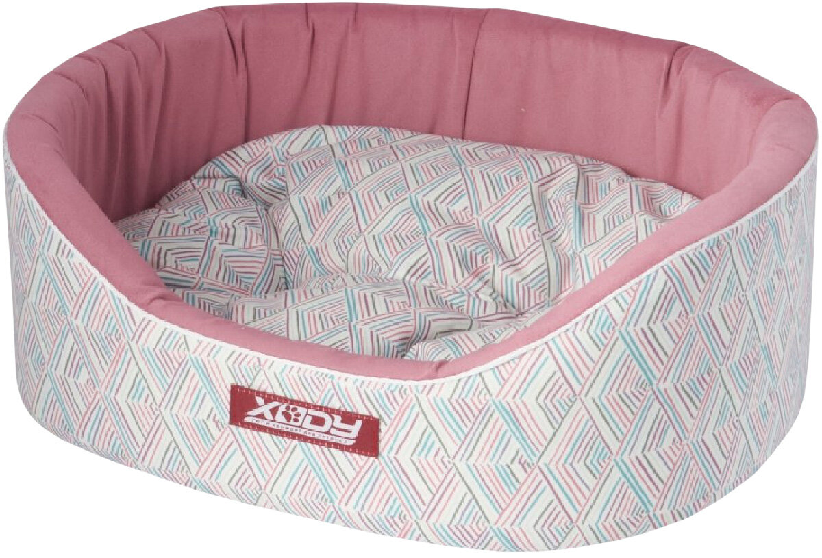 Лежак для собак и кошек Xody Премиум Гарден № 0 розовый 37 х 30 х 15 см (1 шт)