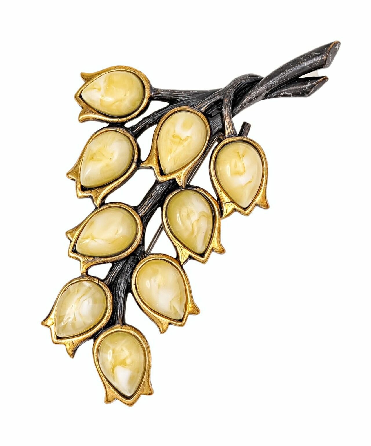 Брошь, янтарь